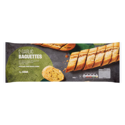 ASDA 2 Garlic Baguettes 340g - ASDA Groceries