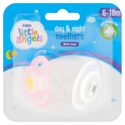 ASDA Little Angels Day and Night Soothers 6 to 18m (Colour may vary ...