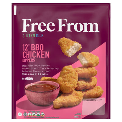 ASDA Free From Free From by 12 BBQ Chicken Dippers 360g - ASDA Groceries