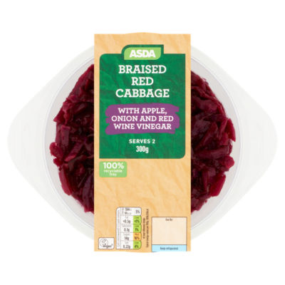 ASDA Braised Red Cabbage with Apple, Onion and Red Wine Vinegar - ASDA ...