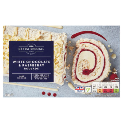ASDA Extra Special Extra Special White Chocolate & Raspberry Roulade ...