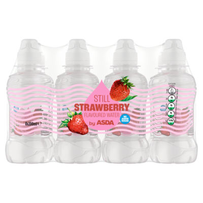 ASDA Still Strawberry Flavoured Water 8 x 200ml - ASDA Groceries