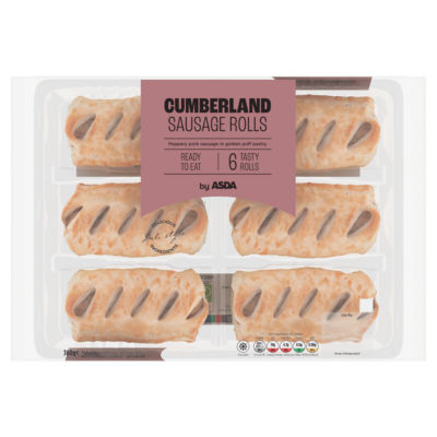 ASDA Cumberland Sausage Rolls 6 x 60g (360g) - ASDA Groceries