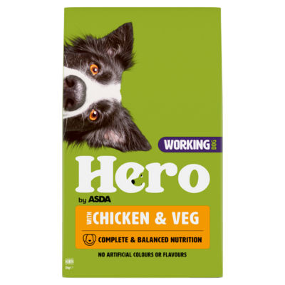 Hero by ASDA Working Dog with Chicken & Veg 17kg - ASDA Groceries