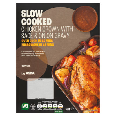 ASDA Slow Cooked Chicken Crown with Sage & Onion Gravy 505g - ASDA ...