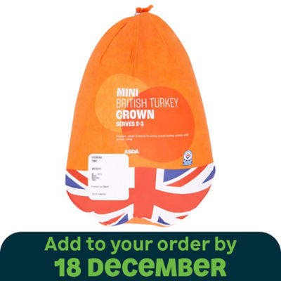 Asda Frozen Mini British Turkey Crown 1kg - 1.49kg Serves 2-3 - ASDA ...