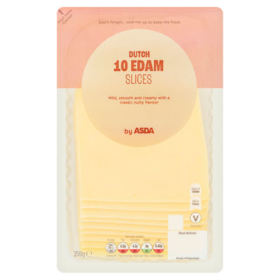 ASDA 10 Dutch Edam Slices 250g - ASDA Groceries