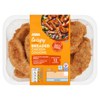 ASDA Crispy Breaded Chicken Goujons 270g - ASDA Groceries