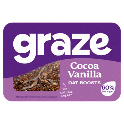Graze 3 Flapjack Fingers Cocoa Vanilla Oat Boosts 50g - ASDA Groceries