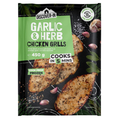 Discover-In Garlic & Herb Chicken Grills 450g - ASDA Groceries