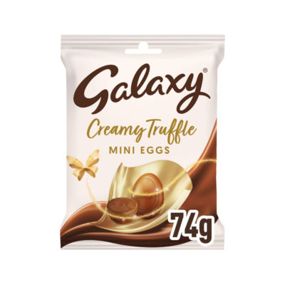 Galaxy Milk Chocolate Truffles Easter Mini Eggs Bag 74g - ASDA Groceries