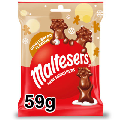 Maltesers Mini Reindeer Gingerbread Chocolate Christmas Treats Bag 59g ...
