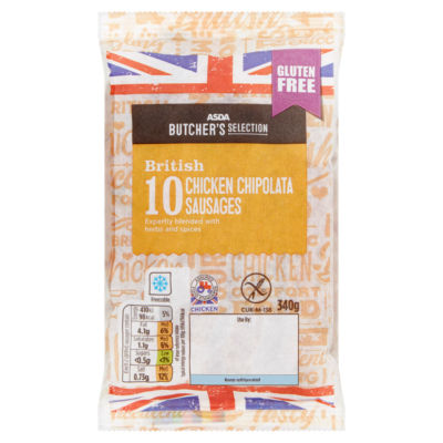 ASDA Butcher's Selection 10 British Chicken Chipolata Sausages - ASDA ...