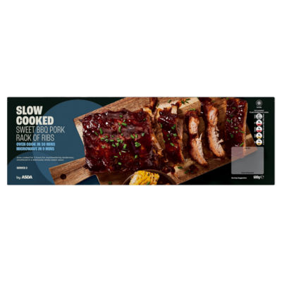 ASDA Slow Cooked Sweet BBQ Pork Rack of Ribs 600g - ASDA Groceries