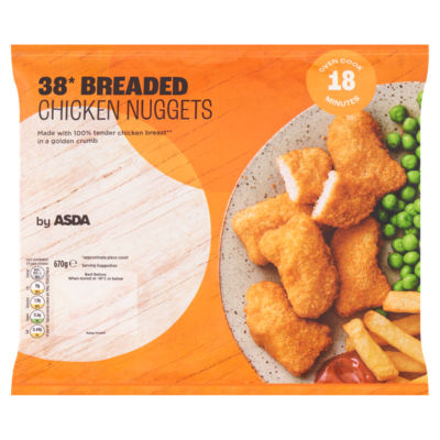 ASDA 38 Breaded Chicken Nuggets 670g - ASDA Groceries