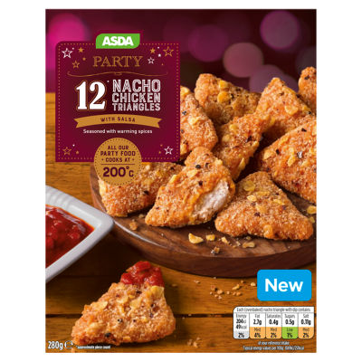 ASDA 12 Nacho Chicken Triangles with Salsa - ASDA Groceries