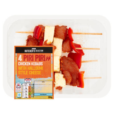 ASDA Butcher's Selection Piri Piri Chicken Kebabs with Halloumi Style ...