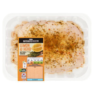 ASDA Butcher's Selection Lemon & Herb Butterfly Chicken - ASDA Groceries