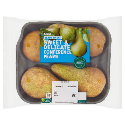 ASDA Sweet & Delicate Conference Pears 4 Pack - ASDA Groceries