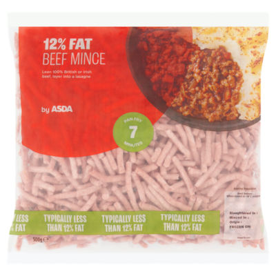ASDA 12% Fat Beef Mince 500g - ASDA Groceries