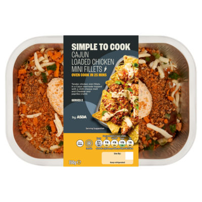 ASDA Simple to Cook Cajun Loaded Chicken Mini Fillets 350g - ASDA Groceries