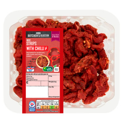ASDA Butcher's Selection Beef Strips with Chilli - ASDA Groceries
