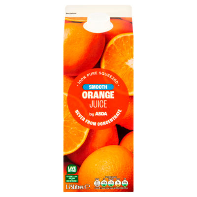 ASDA Smooth Orange Juice 1 75 Litres ASDA Groceries