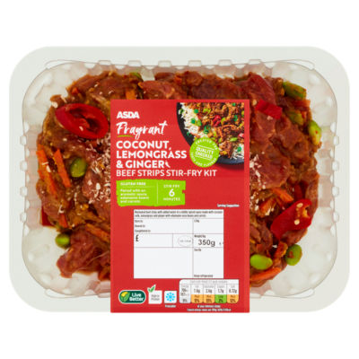 ASDA Fragrant Coconut, Lemongrass & Ginger Beef Stir-Fry Kit - ASDA ...