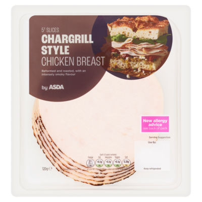 ASDA Chargrill Style Chicken Breast 5 Slices 120g - ASDA Groceries