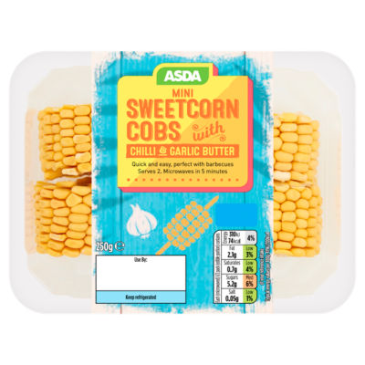 ASDA Mini Sweetcorn Cobs with Chilli & Garlic Butter - ASDA Groceries