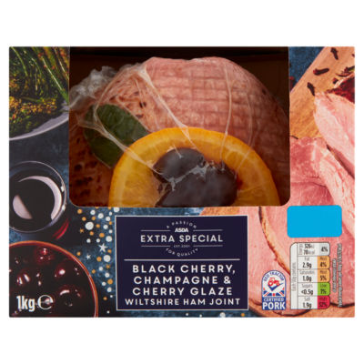 ASDA Extra Special Black Cherry, Champagne & Cherry Glaze Wiltshire Ham ...