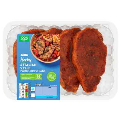 ASDA Herby 4 Italian Style Pork Loin Steaks - ASDA Groceries