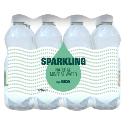 ASDA Sparkling Natural Mineral Water 12 x 500ml - ASDA Groceries