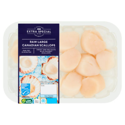 ASDA Extra Special Raw Large Canadian Scallops - ASDA Groceries