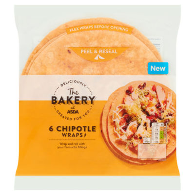 The BAKERY at ASDA 6 Chipotle Wraps - ASDA Groceries