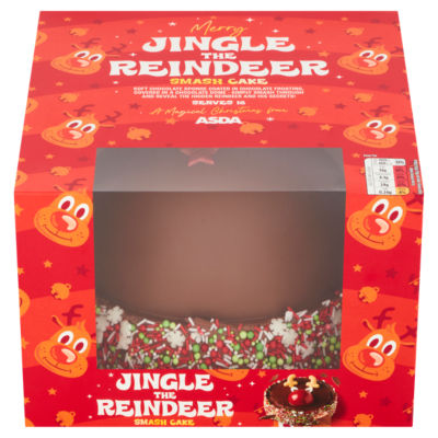 ASDA Merry Jingle the Reindeer Smash Cake - ASDA Groceries