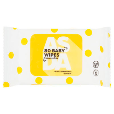 JUST ESSENTIALS by ASDA Just Essentials 80 Baby Wipes Fragrance Free ...