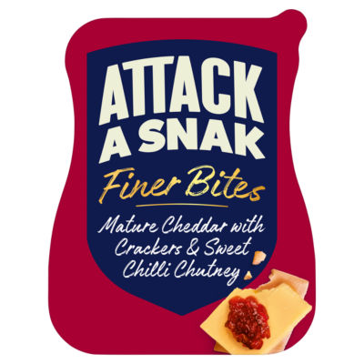 Attack A Snak Finer Bites Mature Cheddar with Crackers & Sweet Chilli ...