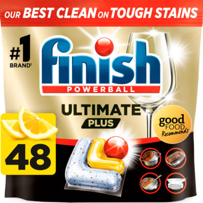 Finish Ultimate Plus All In One Lemon Dishwasher Tablets Lemon - 43 ...