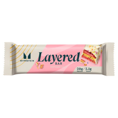MyProtein Layered Bar Vanilla Birthday Cake Flavour 60g - ASDA Groceries