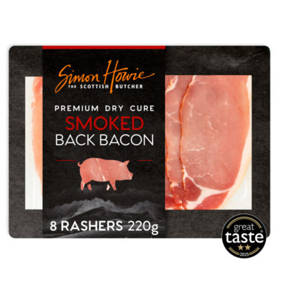 Simon Howie 8 Smoked Back Bacon Rashers 220g - ASDA Groceries