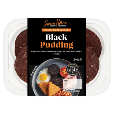 Simon Howie 4 Classic Breakfast Black Pudding Slices 240g - ASDA Groceries