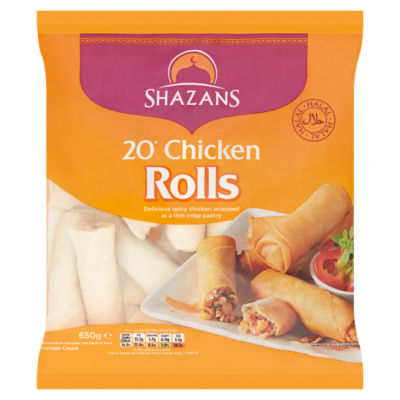 Shazans 20 Chicken Rolls 650g - ASDA Groceries