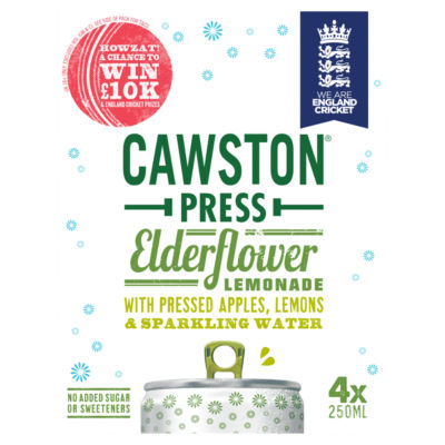 Cawston Press Elderflower Lemonade 4 x 250ml - ASDA Groceries