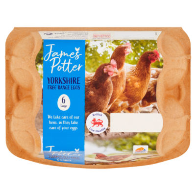 James Potter 6 Yorkshire Free Range Large Eggs - ASDA Groceries