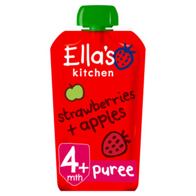 Ella's Kitchen Organic Strawberries and Apples Baby Food Pouch 4 ...