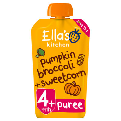Ella's Kitchen Organic Pumpkin, Broccoli and Sweetcorn Baby Food Pouch ...