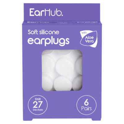 EarHub Sleepwell Soft Silicone Earplugs 6 Pairs - ASDA Groceries