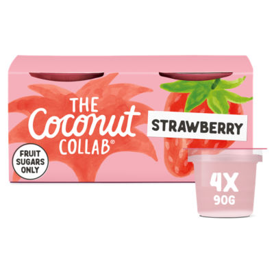 The Coconut Collaborative Strawberry Yoghurt 4 x 90g - ASDA Groceries