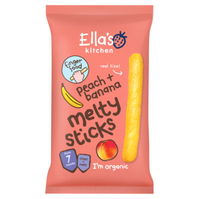 Ella's Kitchen Peach + Banana Melty Sticks from 7 Months 16g - ASDA ...